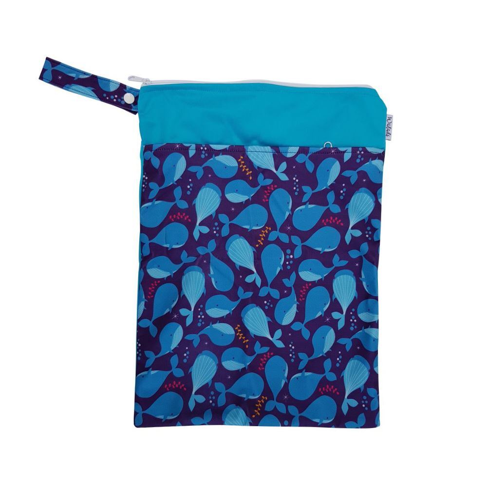 Waterproof Double Zip Wet Bag 30x40cm - Blue Whales – Frog Orange